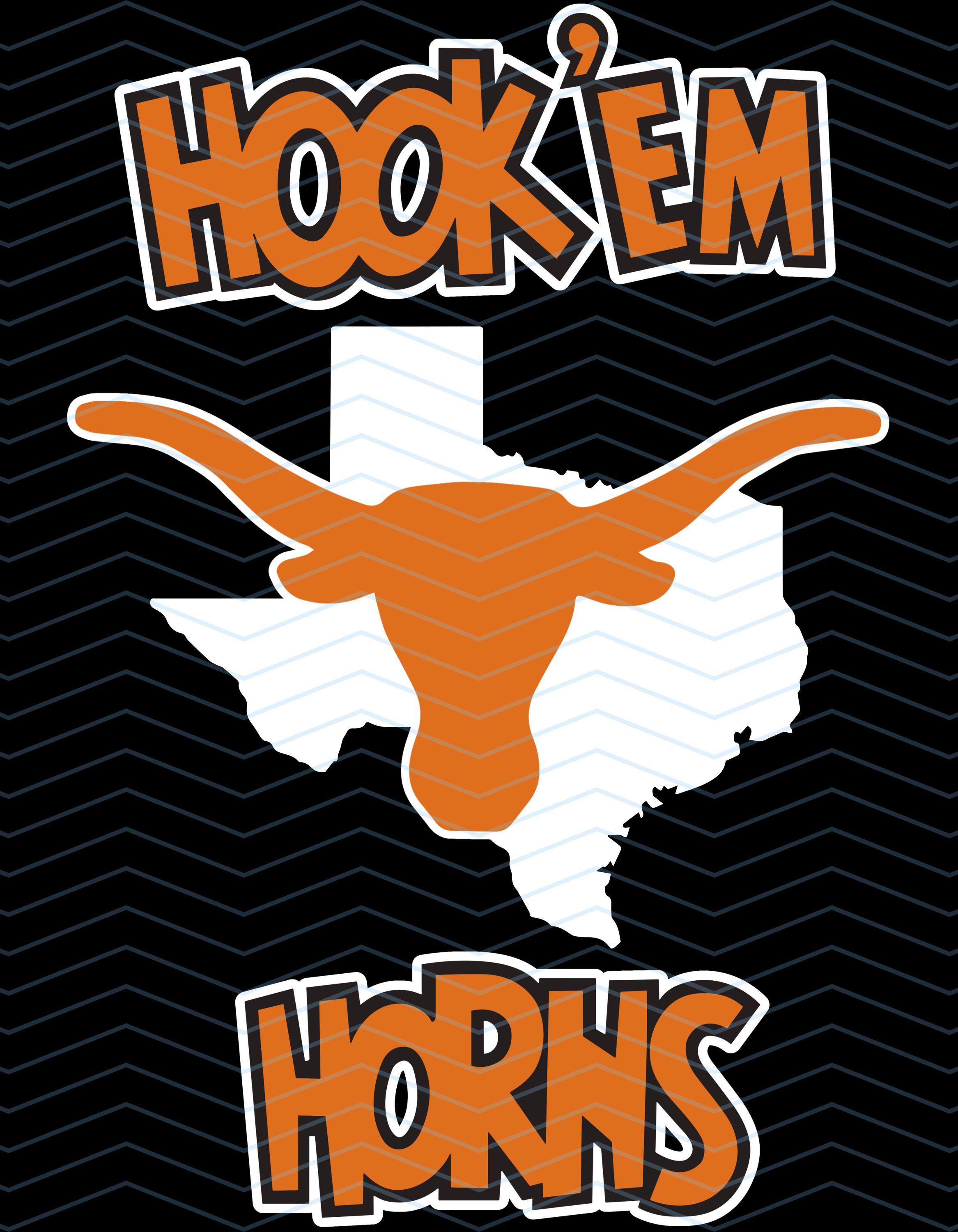 Texas Longhorns Hook'em Designs, Png, Hook 'em Horns T-shirt Design, College Football, Game Day ...
