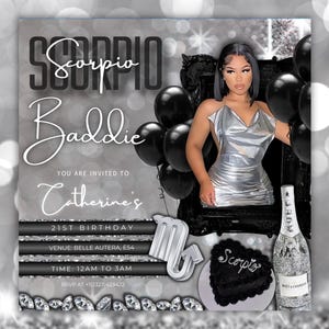 Scorpio Birthday Flyer, Scorpio Bash Flyer, Birthday Flyer, Birthday ...