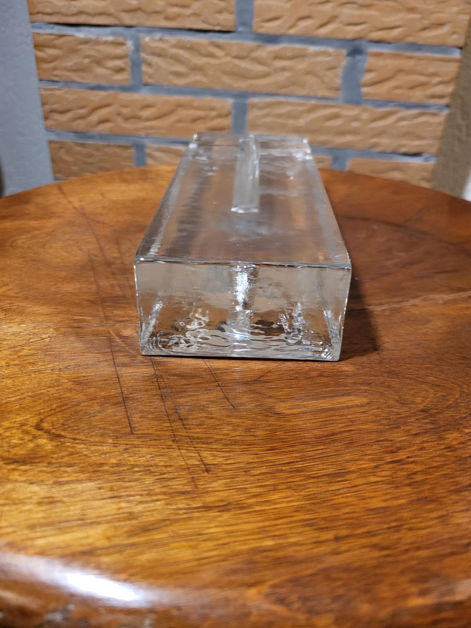 Vintage Scandinavian Style Vase, Glass Block, Klaus Breit, 1960s. - Etsy