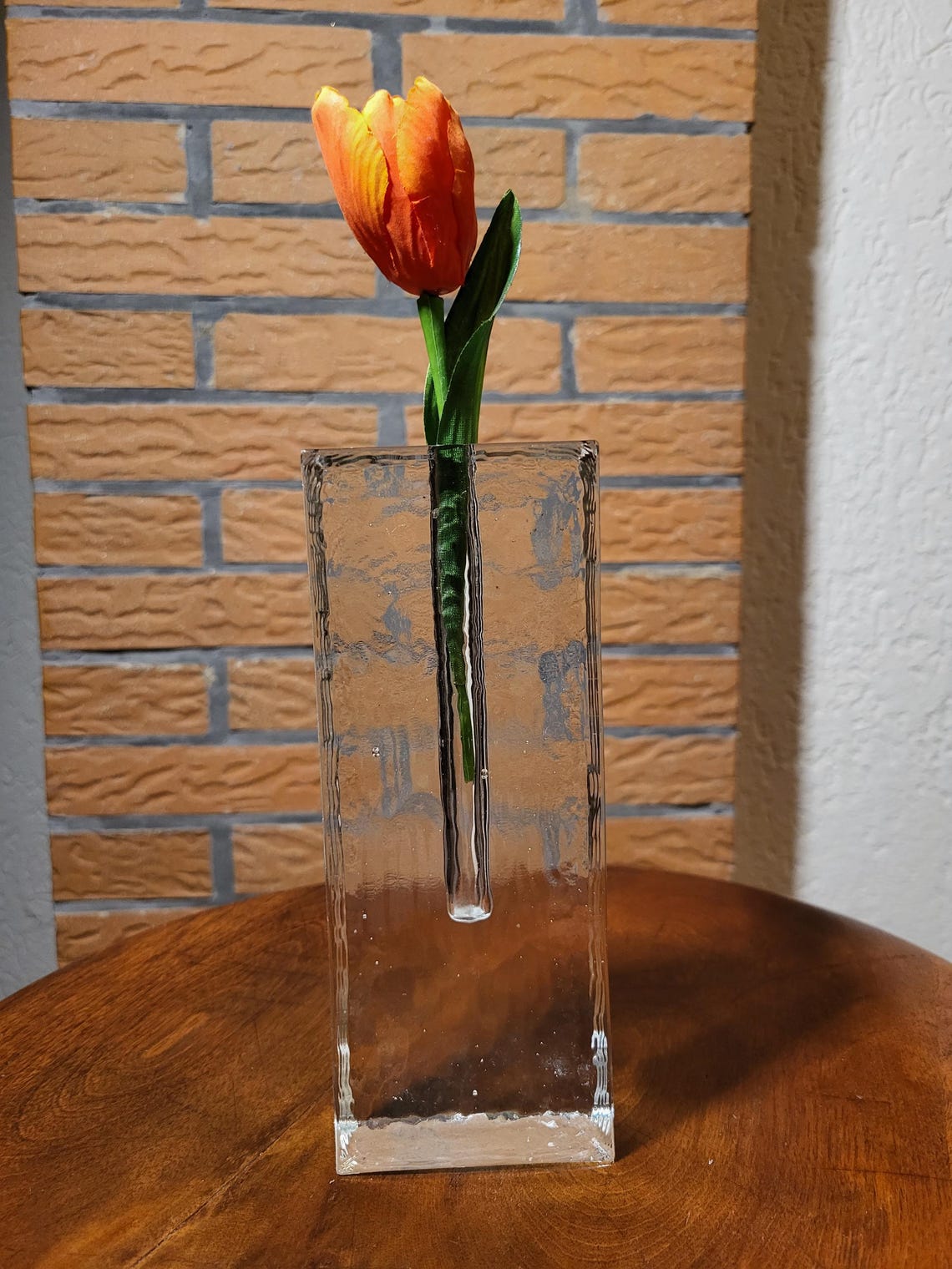 Vintage Scandinavian Style Vase, Glass Block, Klaus Breit, 1960s. - Etsy
