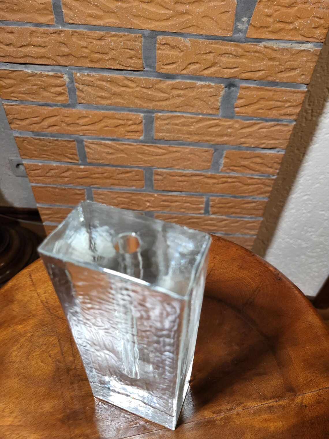 Vintage Scandinavian Style Vase, Glass Block, Klaus Breit, 1960s. - Etsy