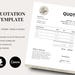 Editable Business Quotation Template: Minimalist Design, 3 Color ...