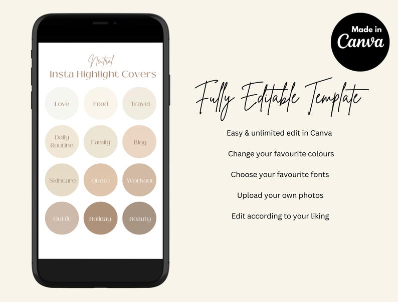 48 Neutral Instagram Highlight Cover Neutral Instagram Highlight for ...
