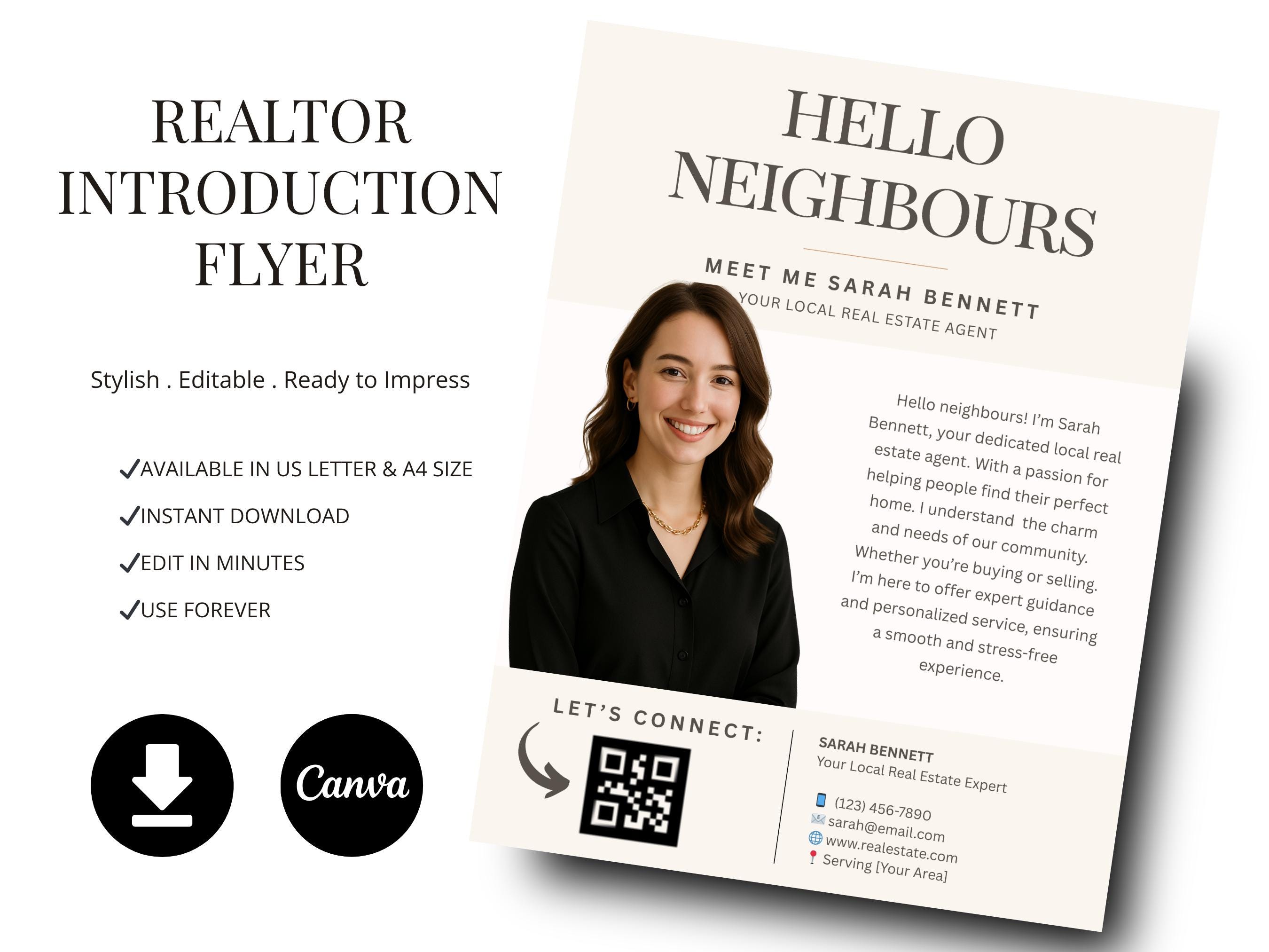 Realtor Introduction Flyer Template | Modern Real Estate Marketing ...
