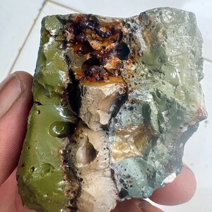 198g Green Impactite Glass From Meteorite Impact, Suevite Not Tektite ...