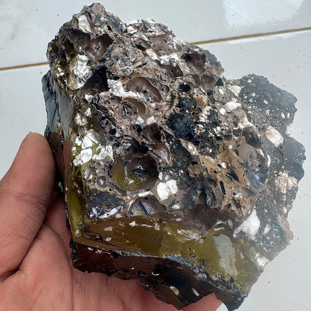 987g Green Impactite Glass From Meteorite Impact, Suevite Not Tektite ...