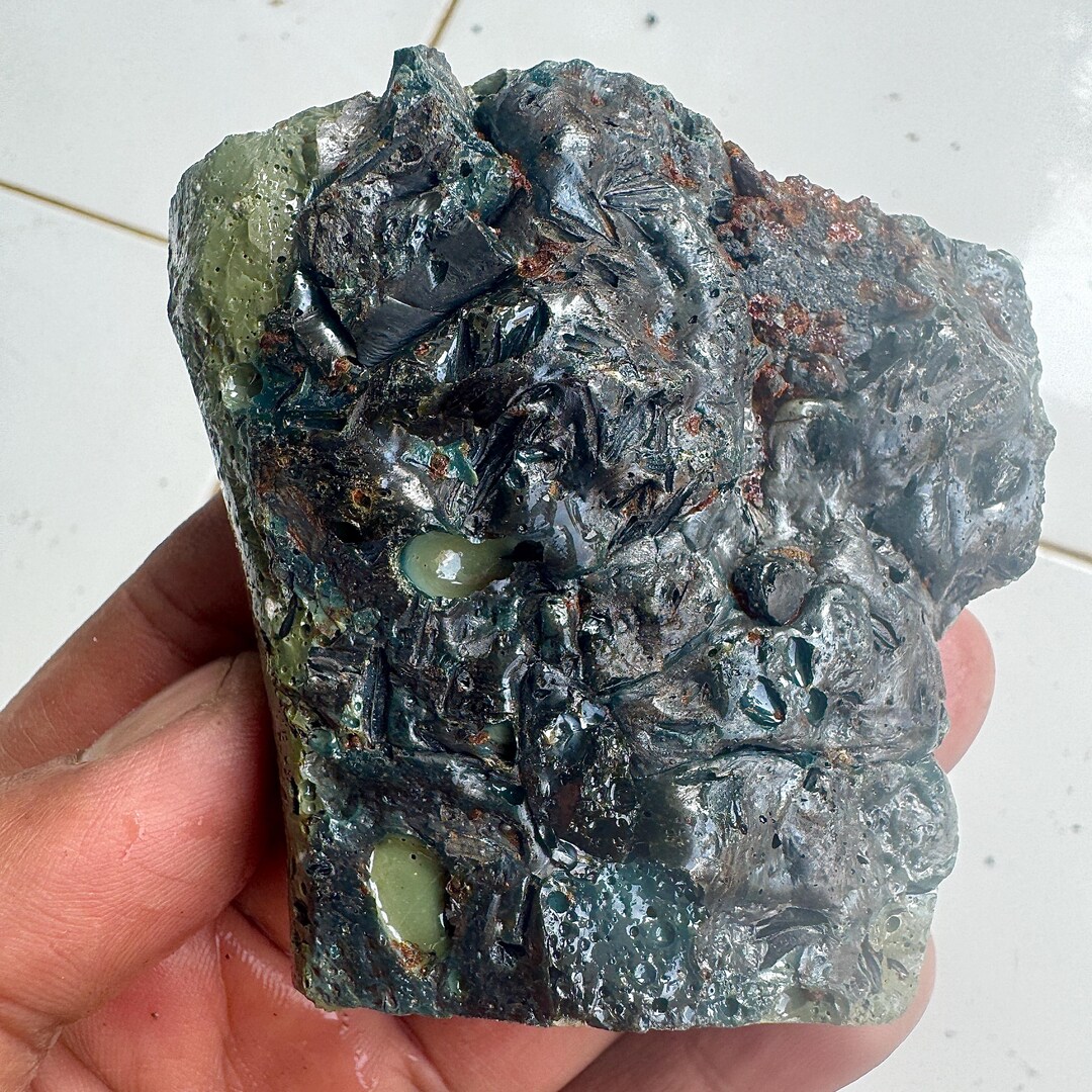 252g Green Impactite Glass From Meteorite Impact, Suevite Not Tektite ...