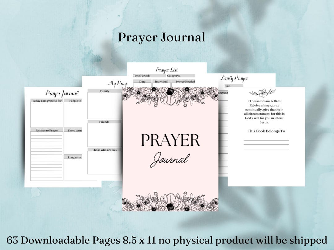 Printable Planner Prayer Journal - Etsy