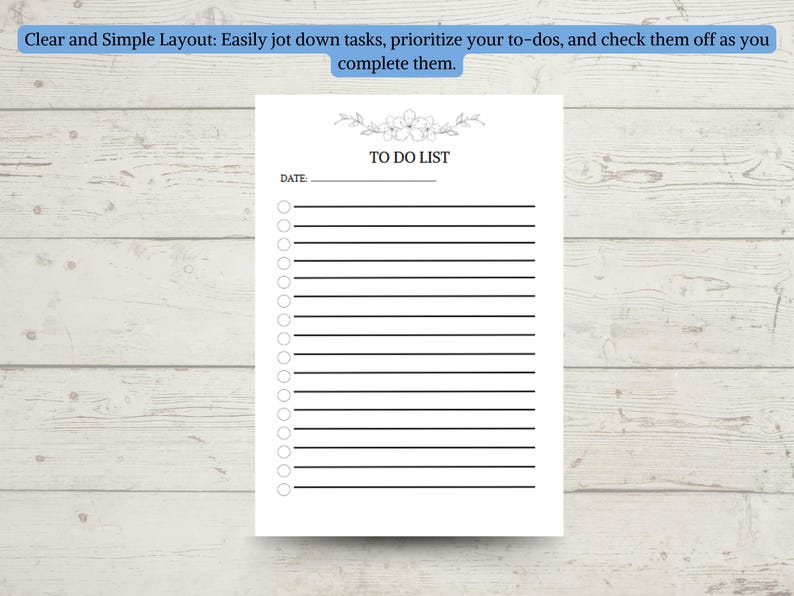 Printable to Do List, to Do List Organizer, to Do List Digital Download ...