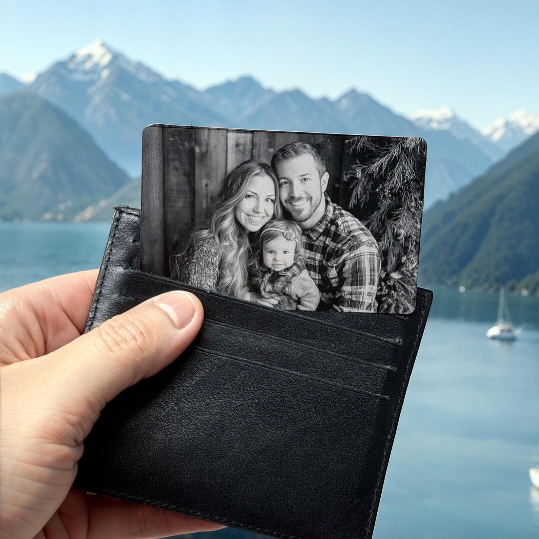 Wallet Photo Metal Card | Premium Personalised Credit Card Sized Insert ...