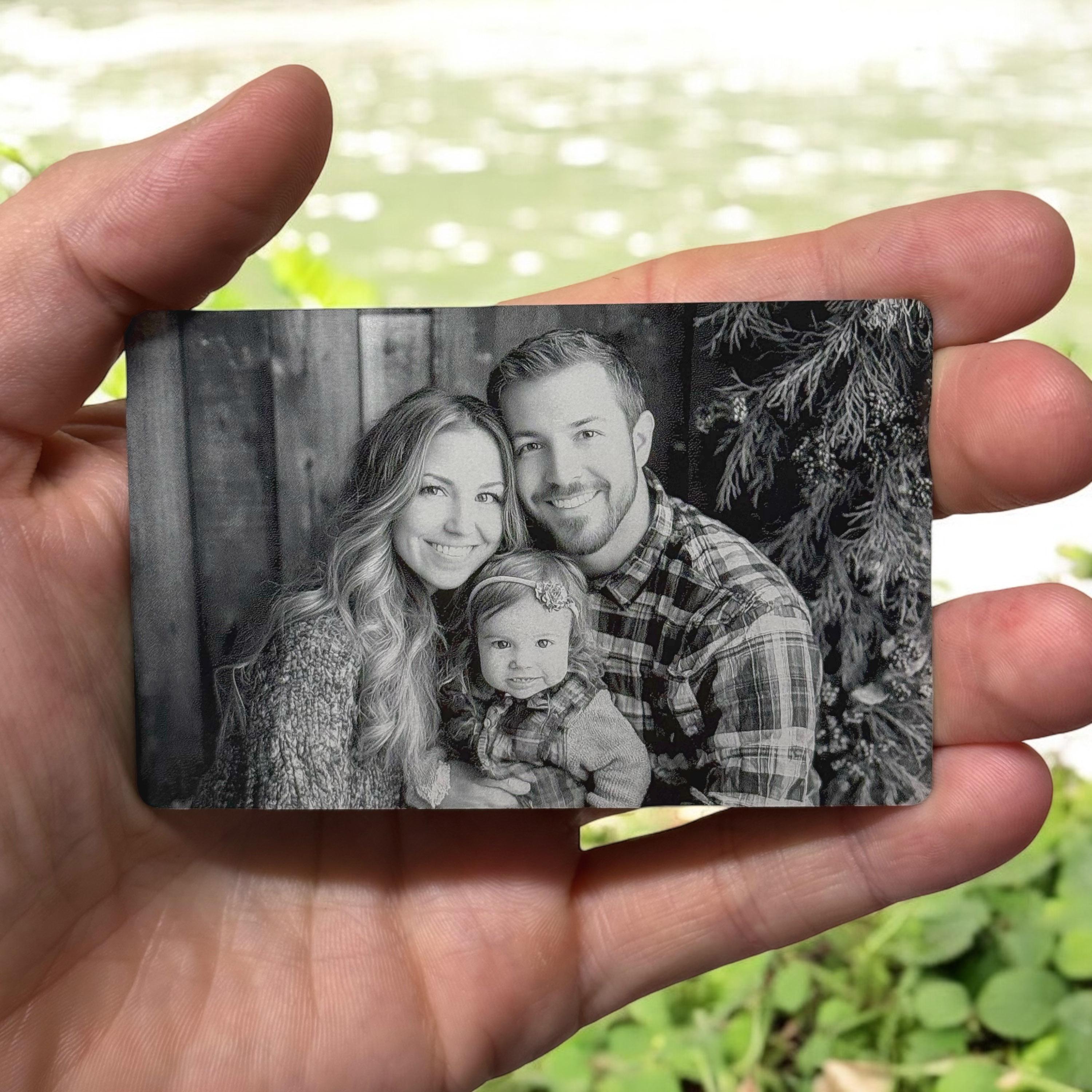 Wallet Photo Metal Card | Premium Personalised Credit Card Sized Insert ...