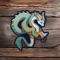 Floral Dragon Sticker: Fantasy Art, Weatherproof Vinyl - Etsy