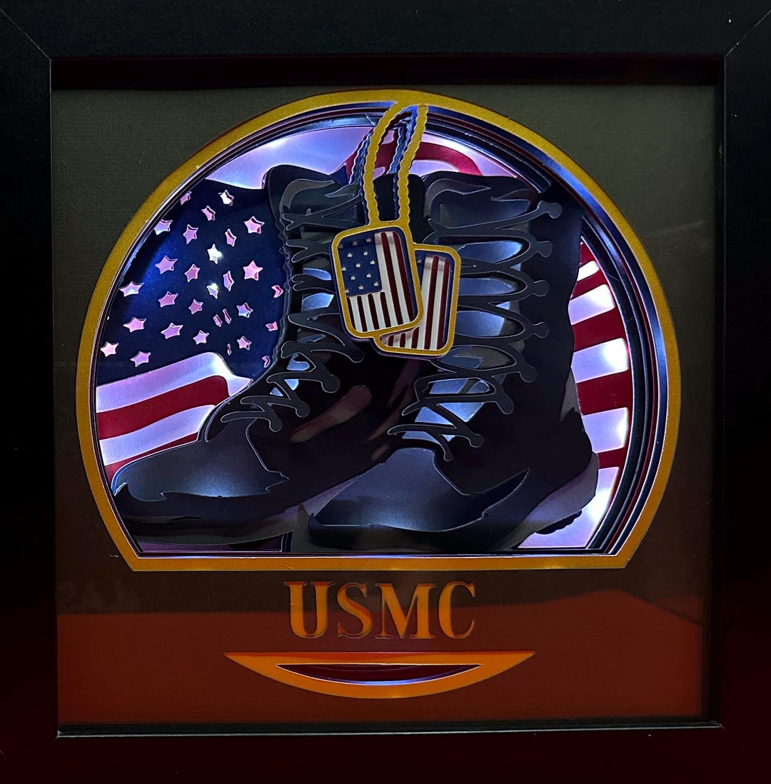 US Marine Corp Shadow Box - Etsy