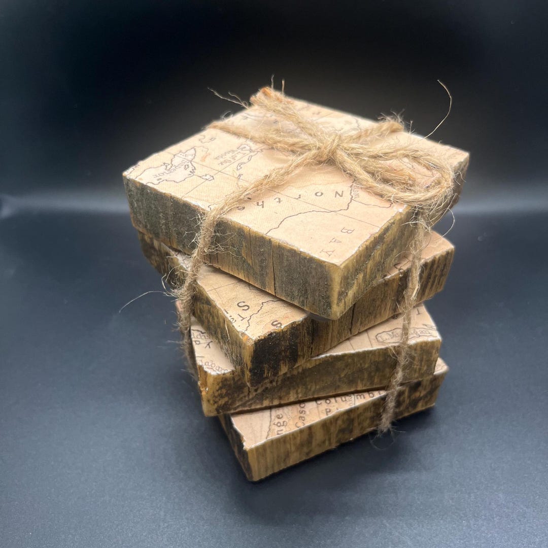 Hand Made Coasters - Old Maps - Etsy