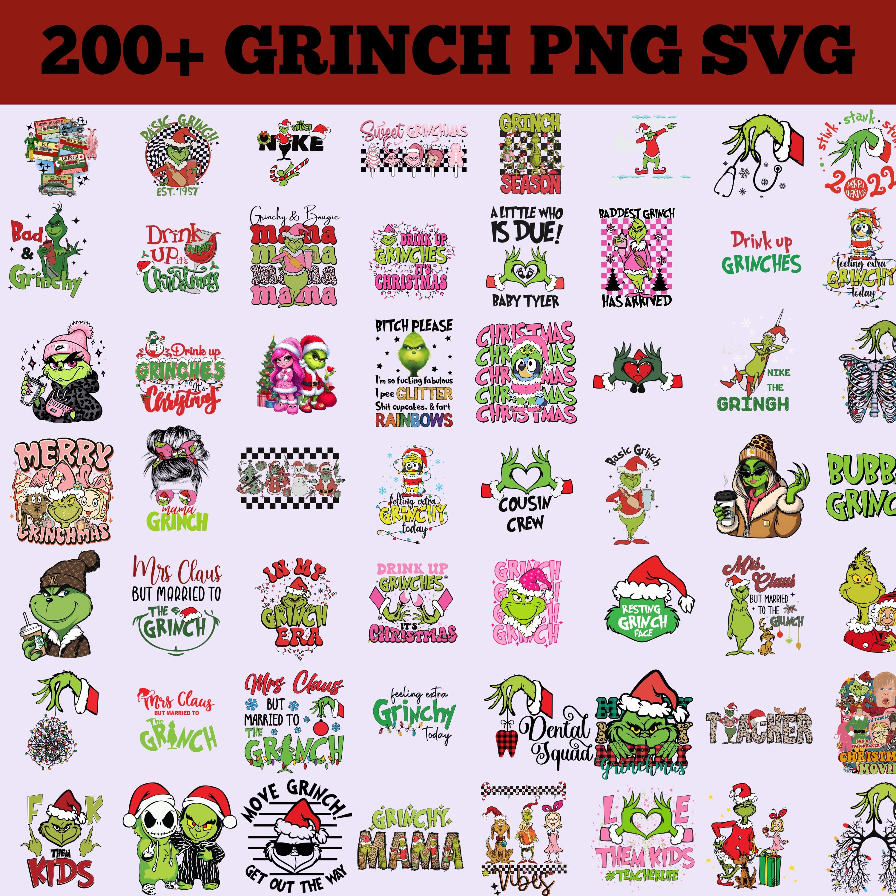 200 Bundle Grinch Face Svg | Grinch SVG | Grinch Face Silhouette ...