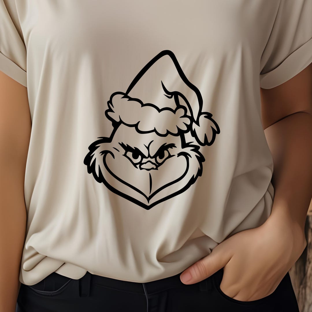 The Grinch Face Png Svg Grinning Merry Grinchmas Instant Download - Etsy