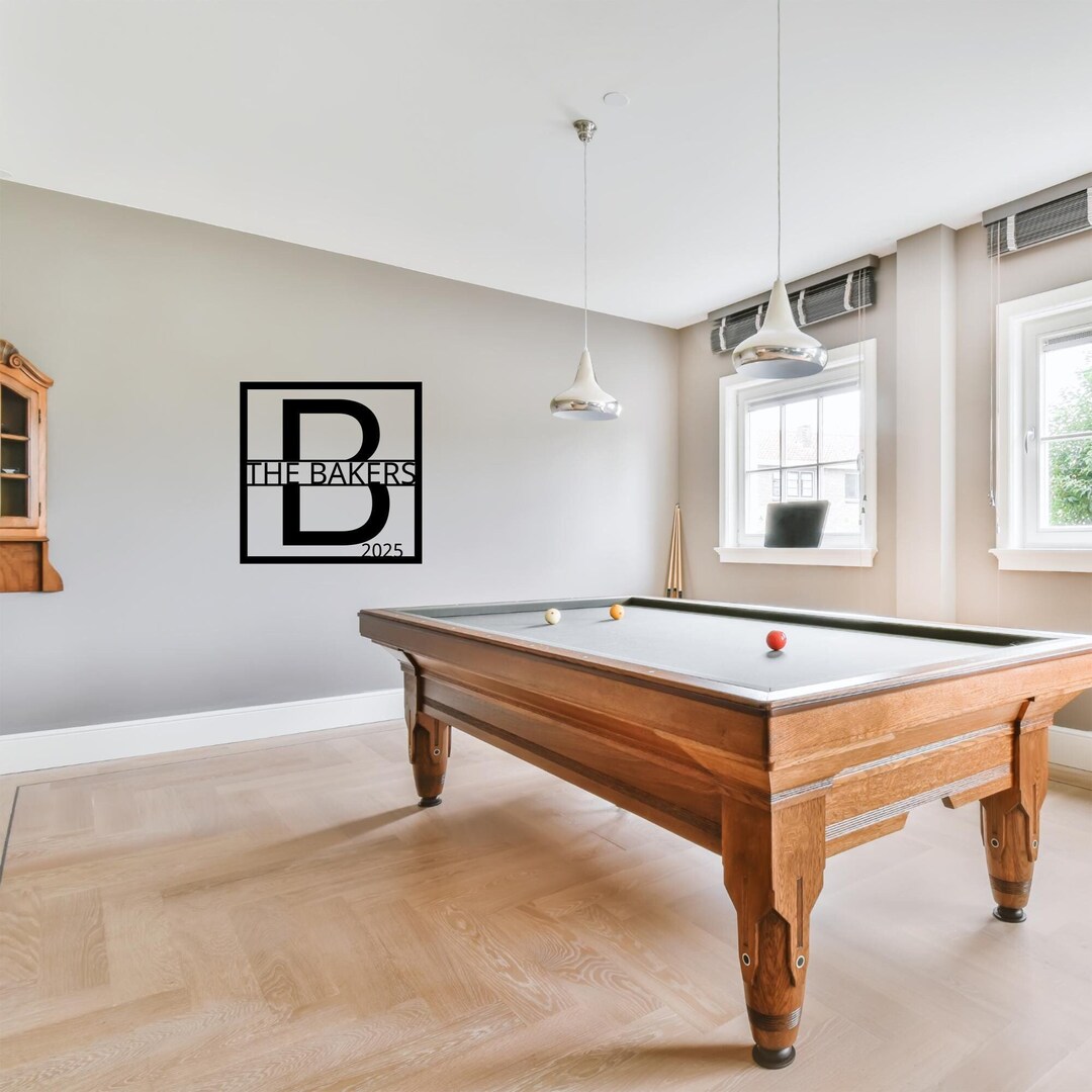 Personalized Family Game Room Metal Sign Custom Last Name A-Z Wedding ...