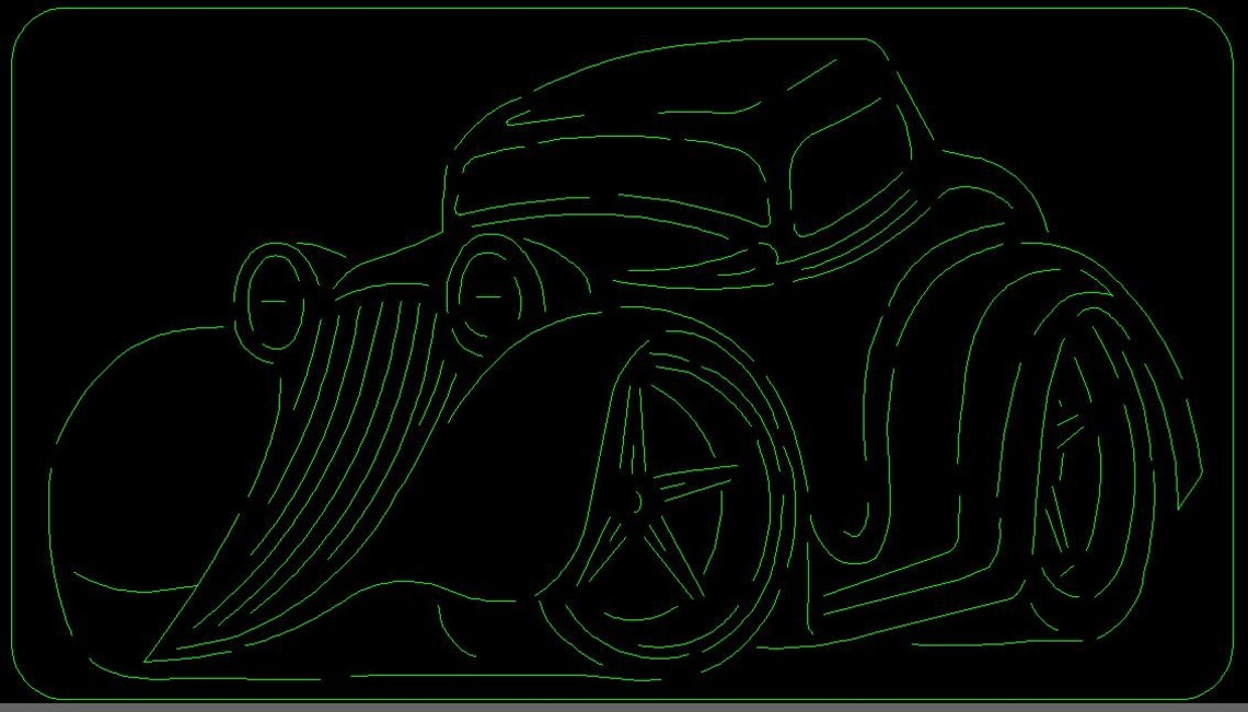 Hot Rod DXF File - Etsy