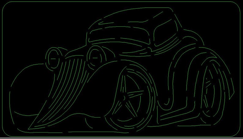 Hot Rod DXF File - Etsy