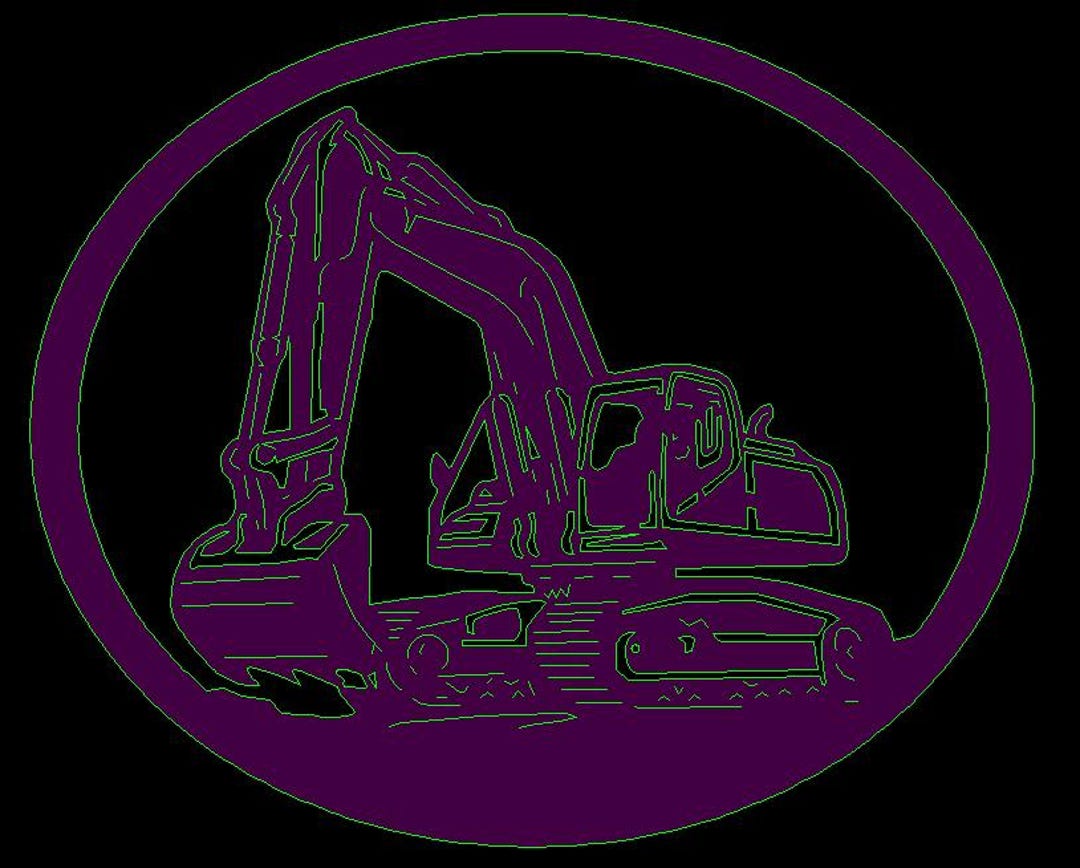 Excavator DXF File - Etsy