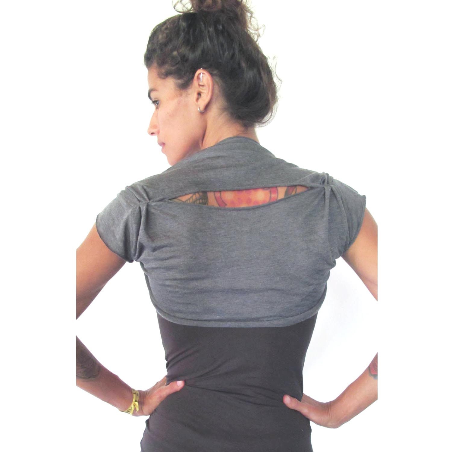 Cropped Tee Bolero Shrug Yoga Top Dance Wear Workout | Etsy