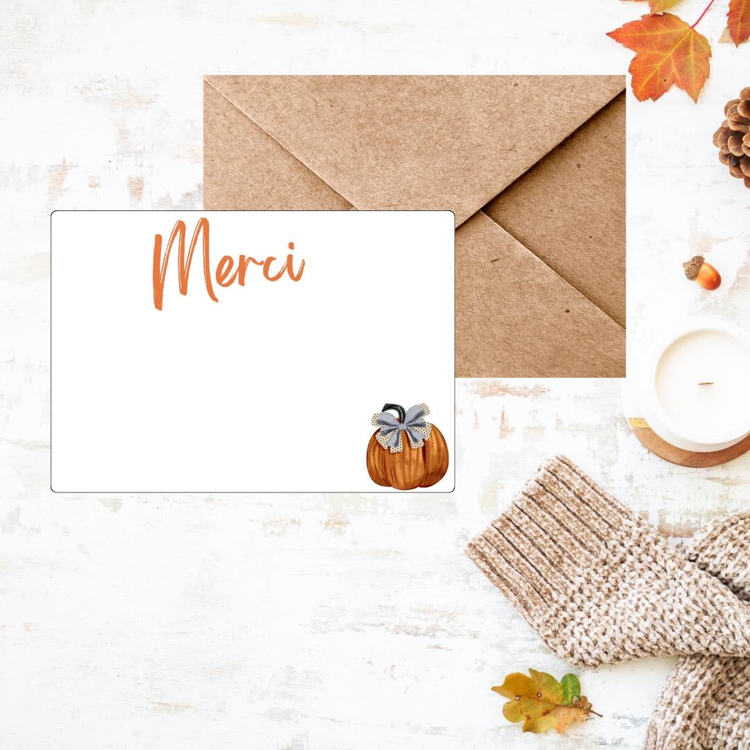 Merci French Thank You Card - Etsy