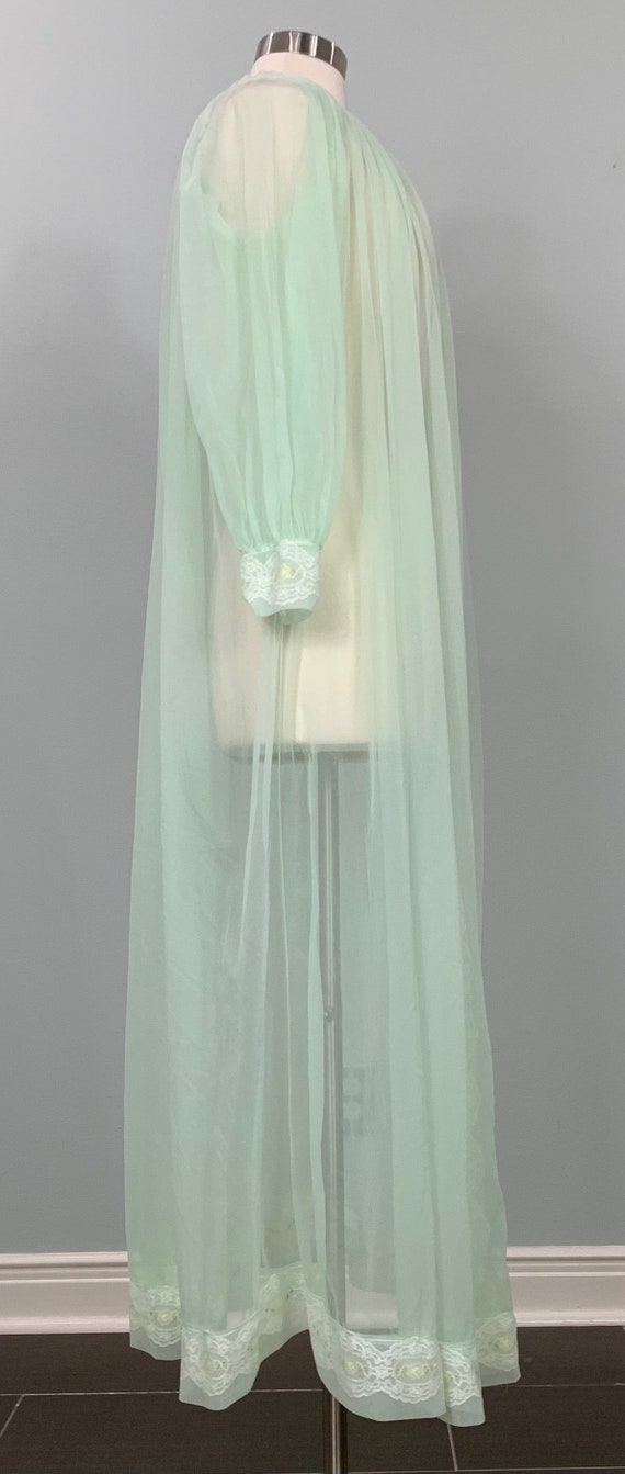Light Green Chiffon Long Sleeve Robe by Miss Elaine -… - Gem