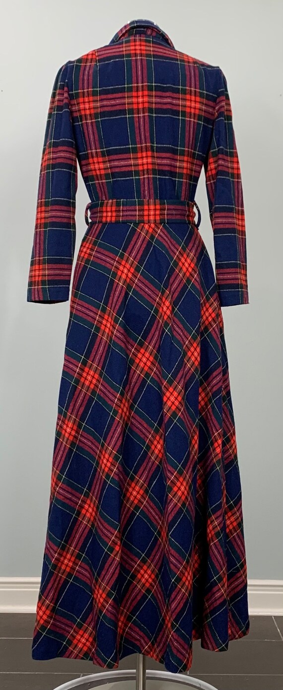 Plaid Christmas Robe - Navy Blue and Red Plaid Floor … - Gem