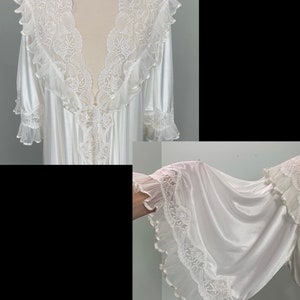 White Lace Accordion Pleated Midi Robe up to Size 8/10 White Robe With ...