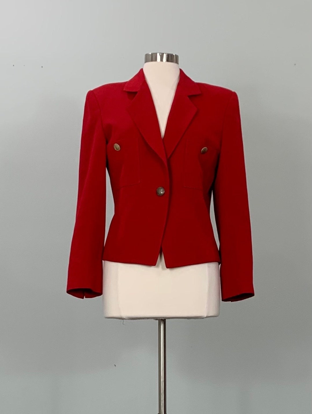 Cropped Wool Blazer by Saks Fifth Avenue - the Works - Size 4/6 ...