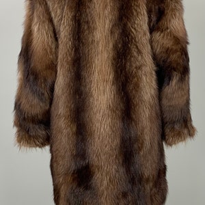 Oversized Racoon Fur Coat by Robert Payne Dolman Sleeve - Fits up to ...