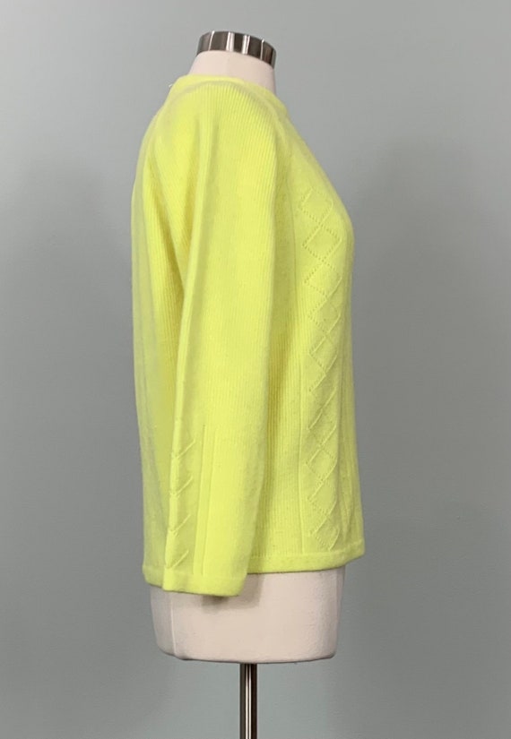 Dayglow Yellow Cable Knit Sweater by Fern Fashions - … - Gem