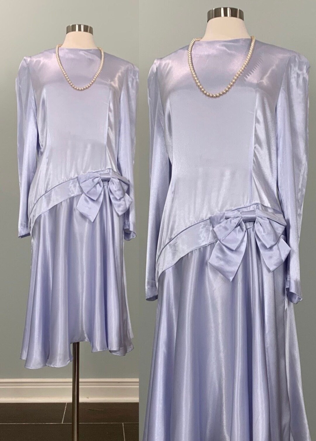 Asymmetrical Drop Waist Periwinkle Dress by Olivia J. - Size 10/12 - Etsy