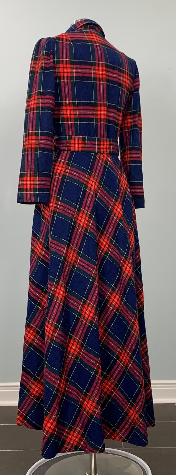 Plaid Christmas Robe - Navy Blue and Red Plaid Floor … - Gem