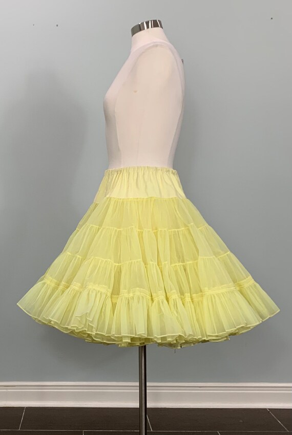 Yellow Double Layer Nylon Square Dance Petticoat by P… - Gem