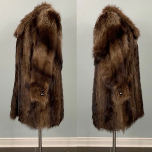 Oversized Racoon Fur Coat by Robert Payne Dolman Sleeve - Fits up to ...