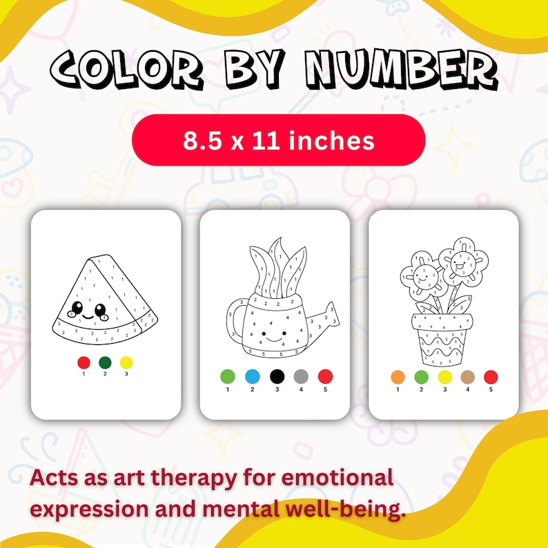 Color by Numbers Printable, Anti-anxiety Art Therapy, Stress-free ...