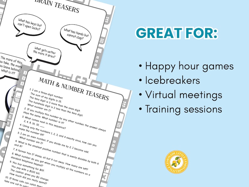 Team Building Games Bundle: Office Icebreakers, Trivia (printable ...