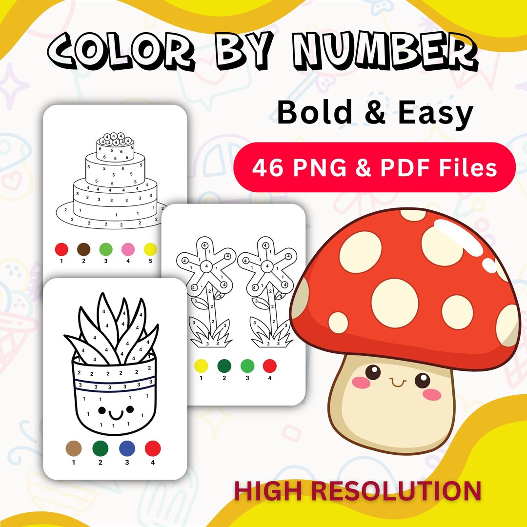 Color by Numbers Printable, Anti-anxiety Art Therapy, Stress-free ...