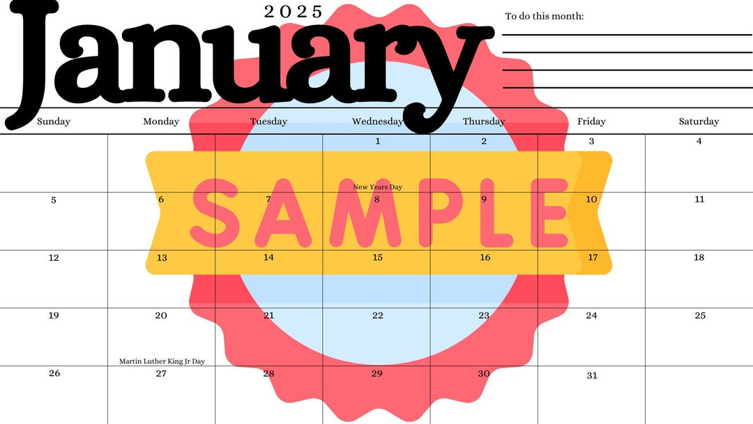 PRINTABLE Black & White 2025 Monthly Calendar - Etsy