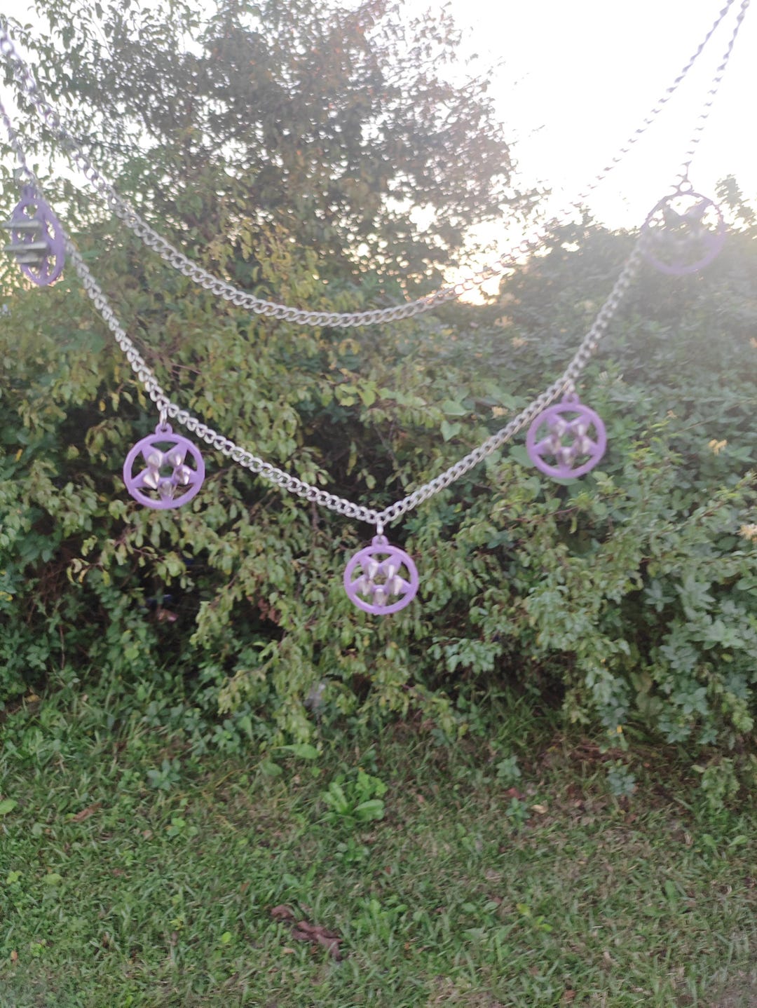 Spiked Pentagram Wallet/belt Chain - Etsy