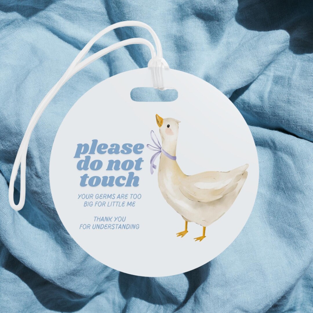 Baby Don't Touch Germs Stroller Tags Diaper Bag Tag Travel Accessory ...