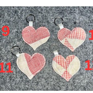 Vintage Quilt Heart Keychain. Repurposed Patchwork Quilt, Handbag Accessory, Backpack Swag ...