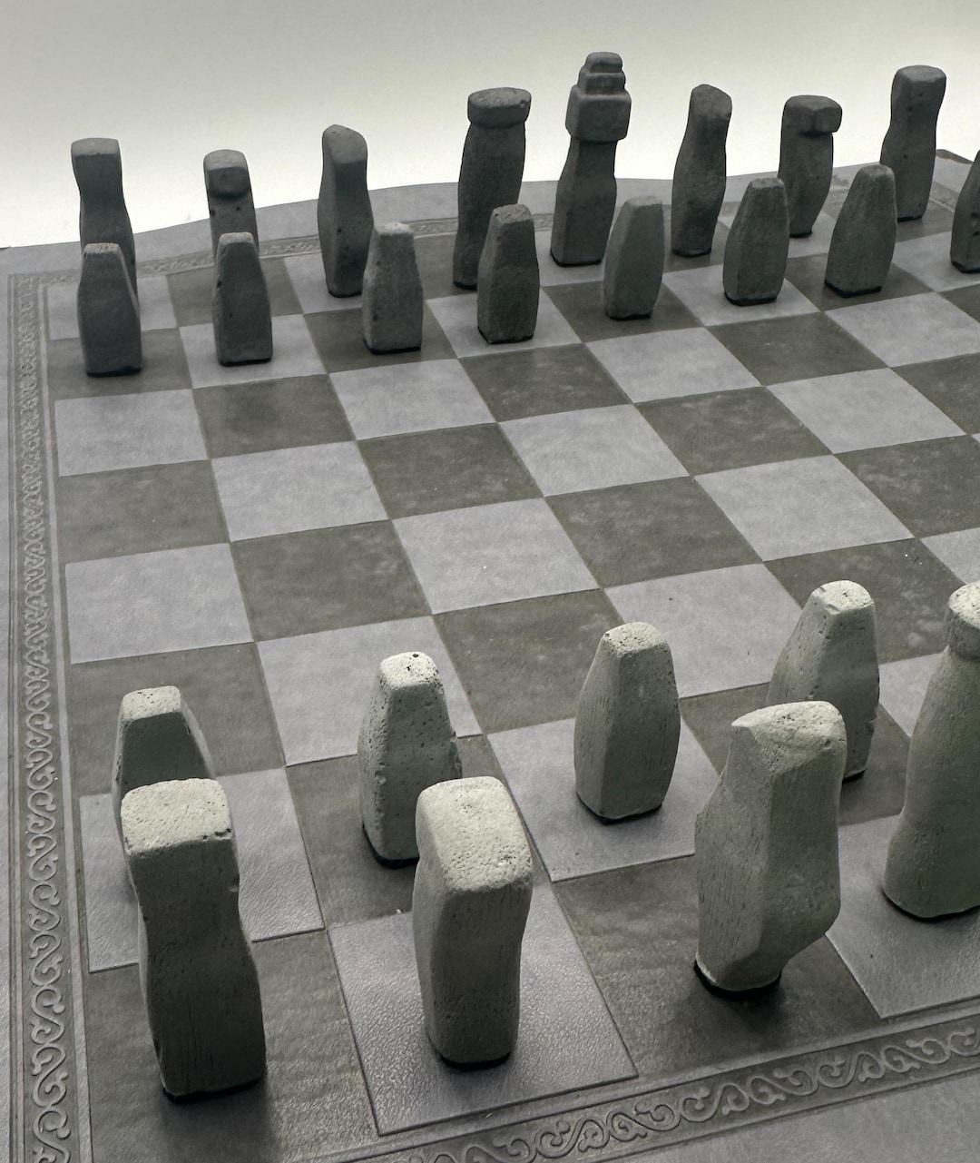 Concrete Brutalist Chess Pieces - Etsy