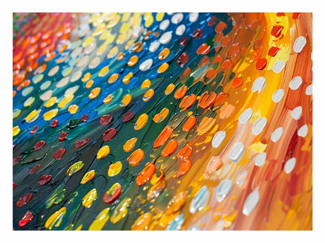 Colorful Dots Painting - Etsy