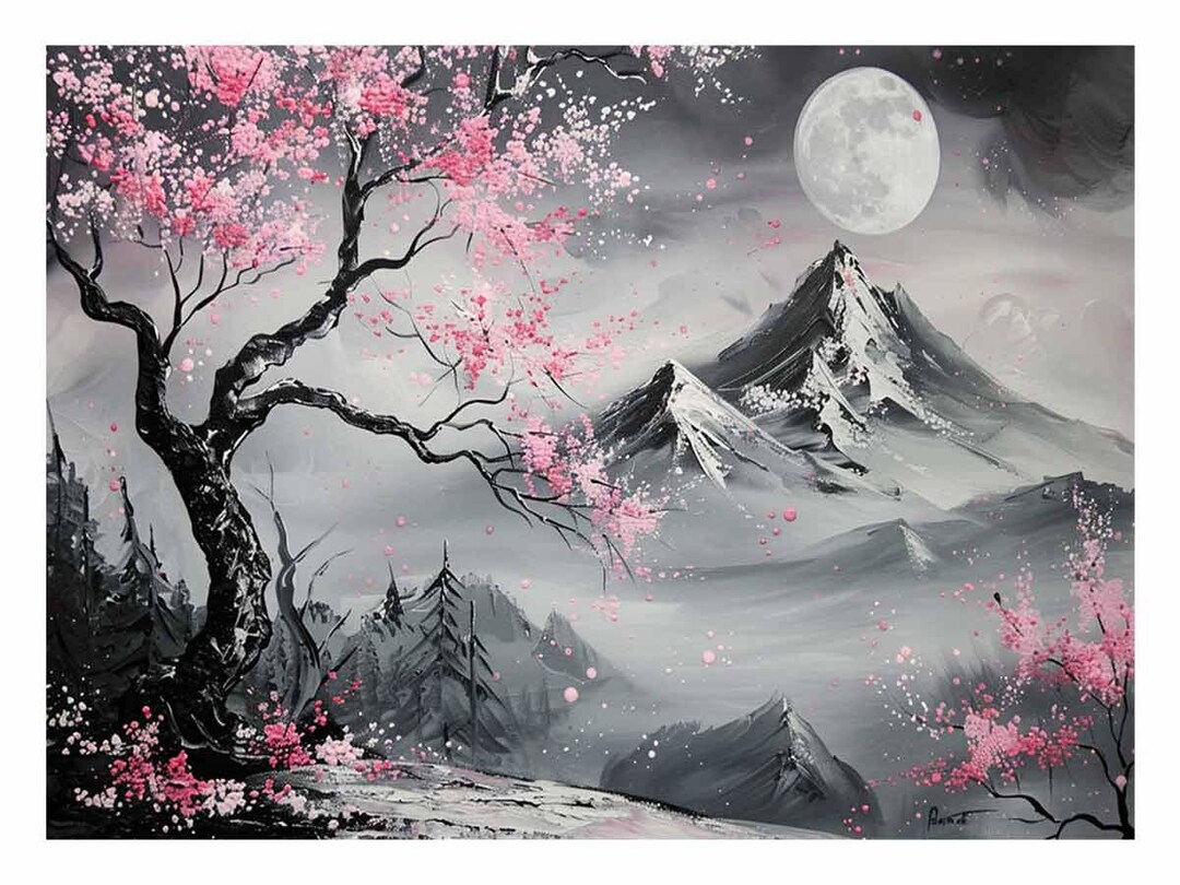 Cherry Blossom Tree Canvas Print - Etsy