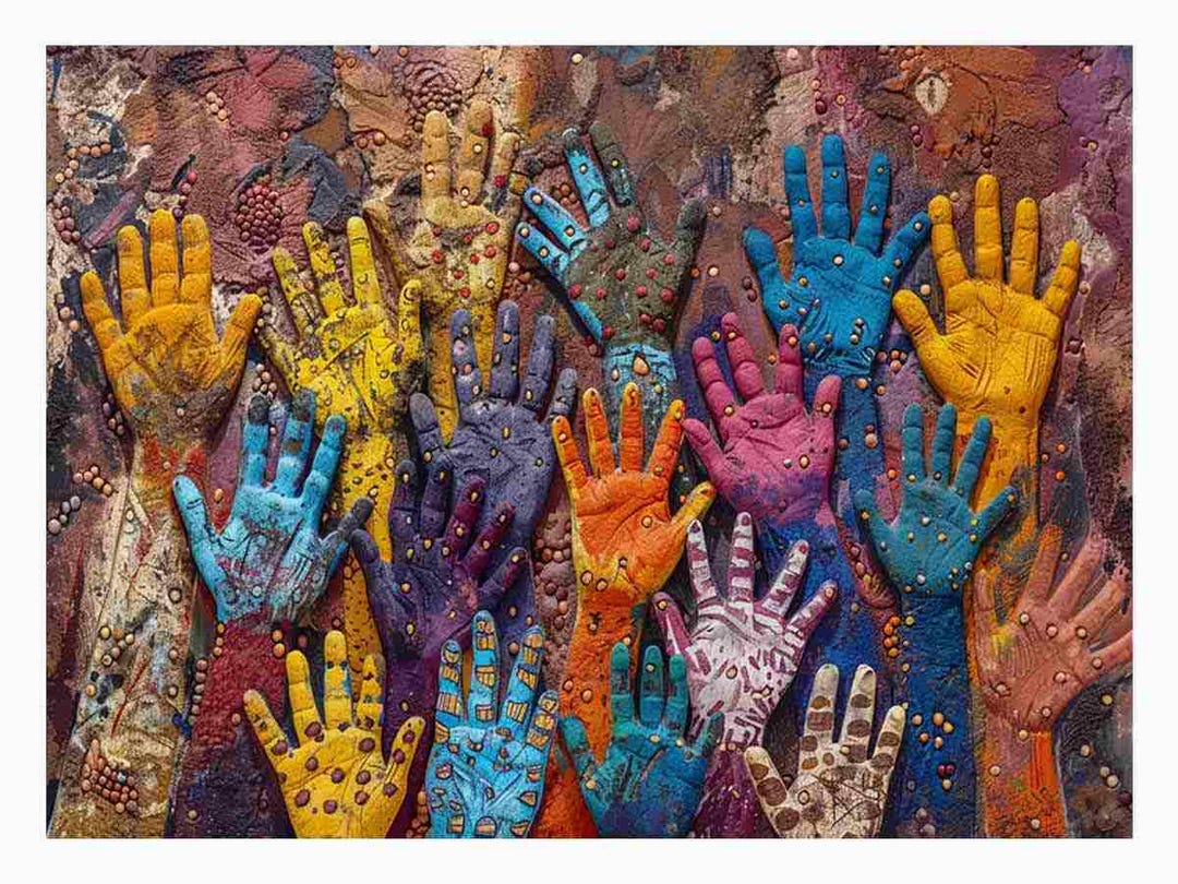 Aboriginal Hands Canvas Print - Etsy