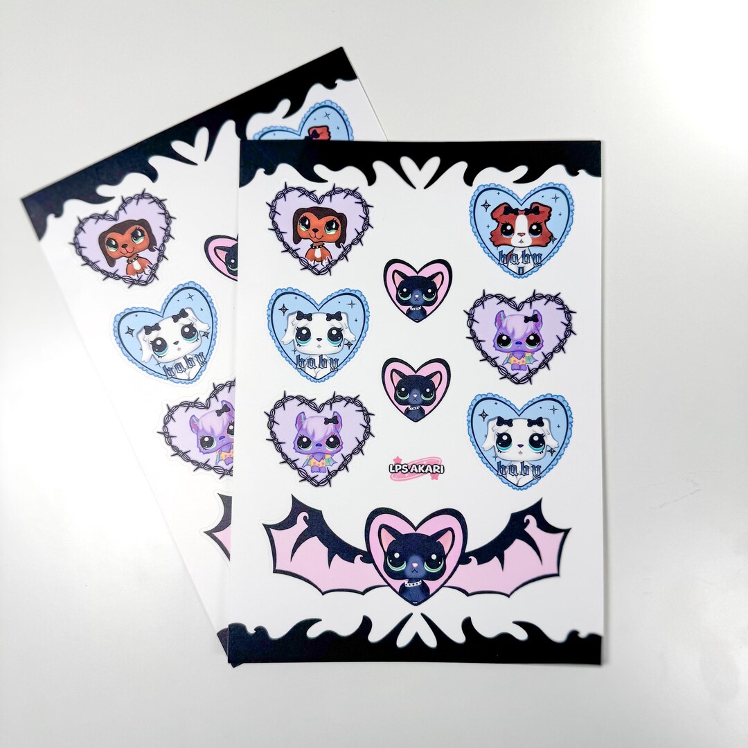 LPS Sticker Sheet | Rebel Hearts - Etsy