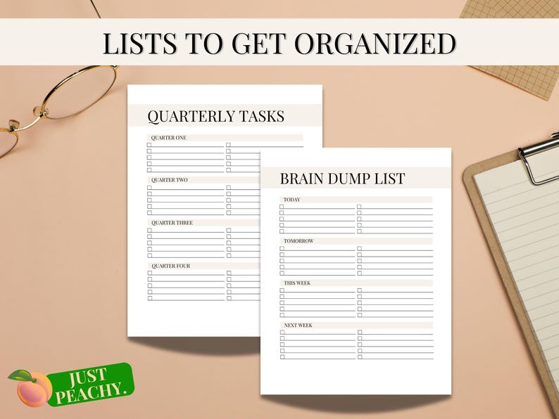 Brain Dump Printable Daily ADHD Planner to Do List Thought Organizer Priorities Worksheets ...