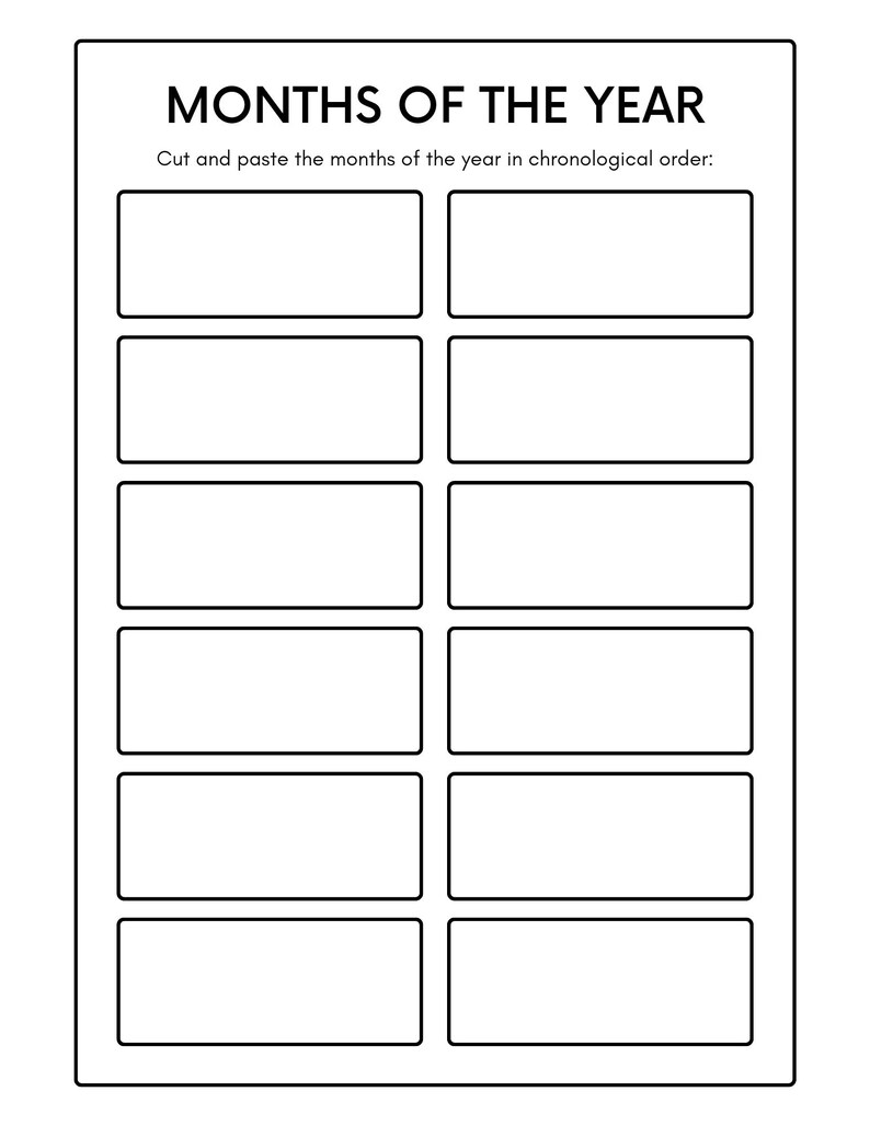 Printable Colorful Months - Etsy